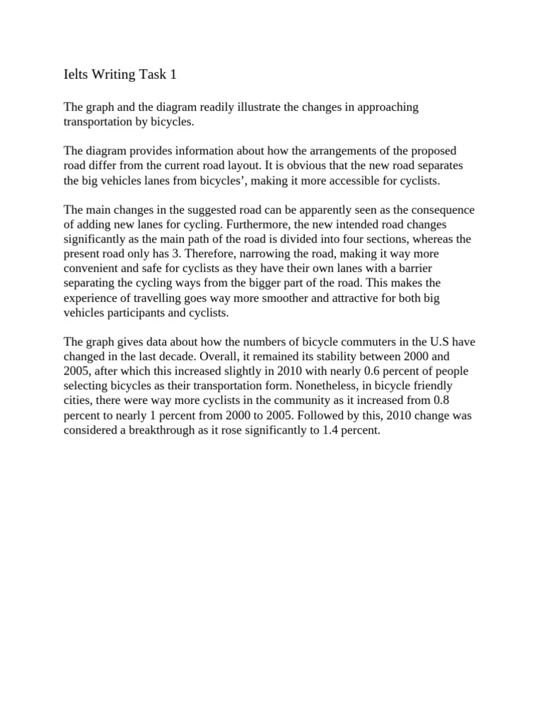 Ielts Writing Task 1 Practice 1 | PDF