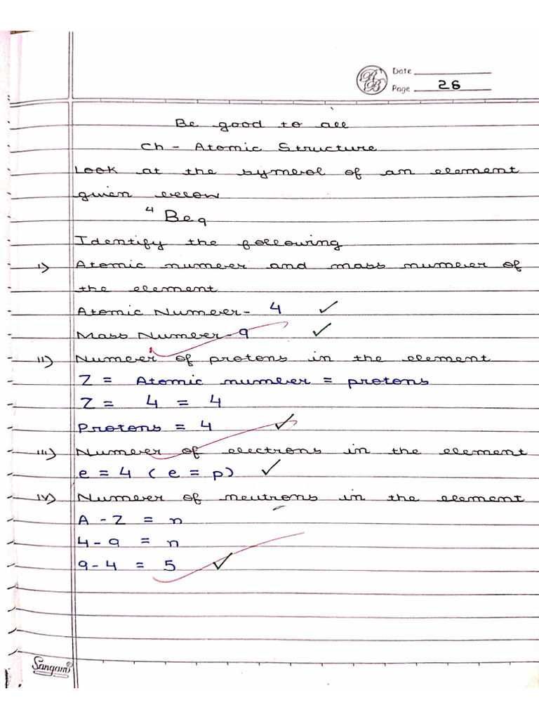 Class VIII Atomic Structure | PDF