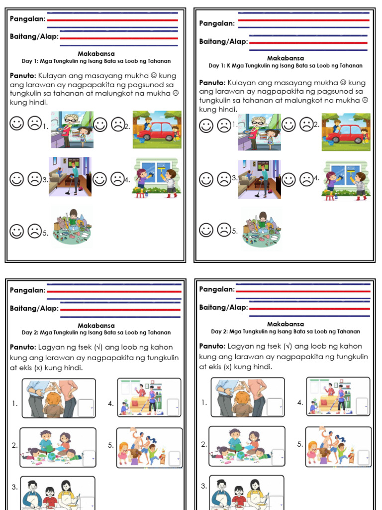G1 Q1 W5 Makabansa WS | PDF