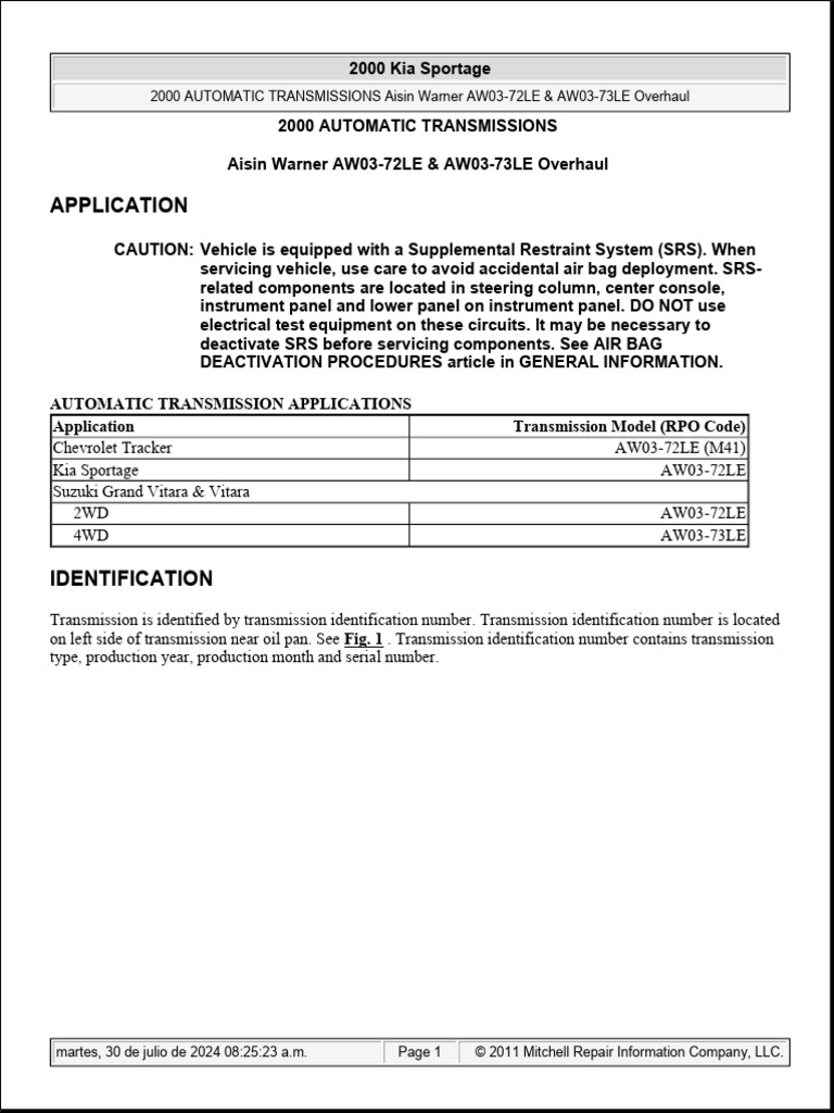 Kia Sorage 2000 | PDF