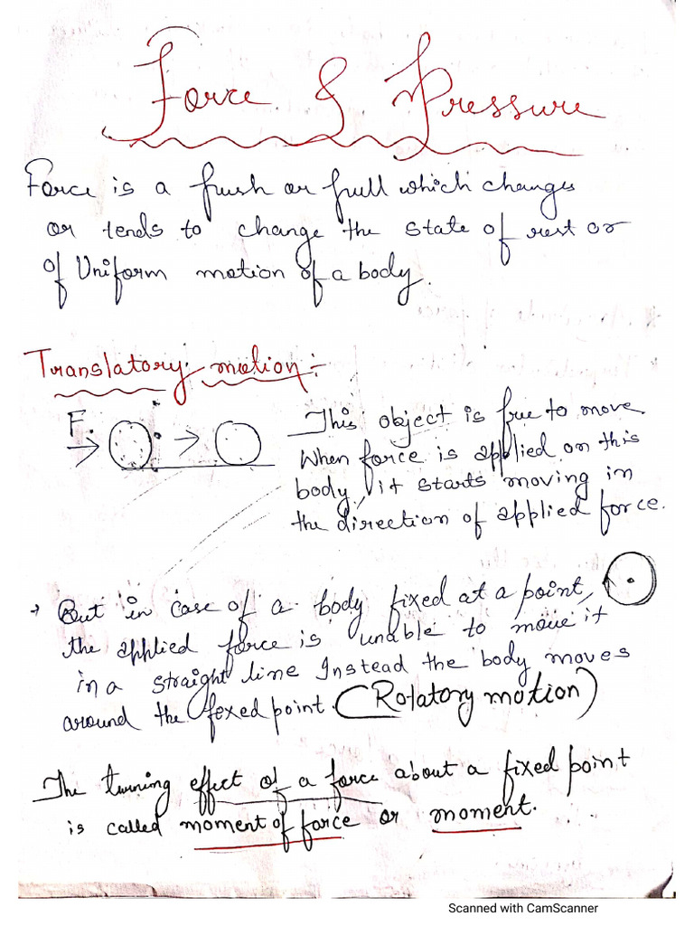 Force And Pressure Pdf