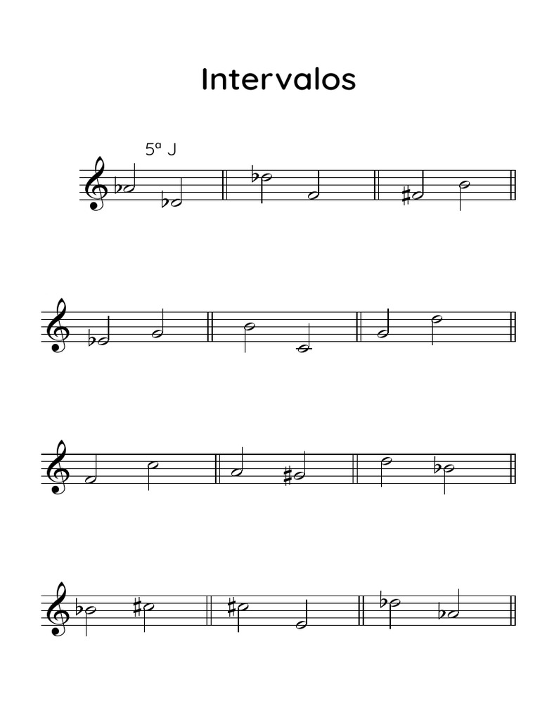 Ejercicio de Intervalos | PDF