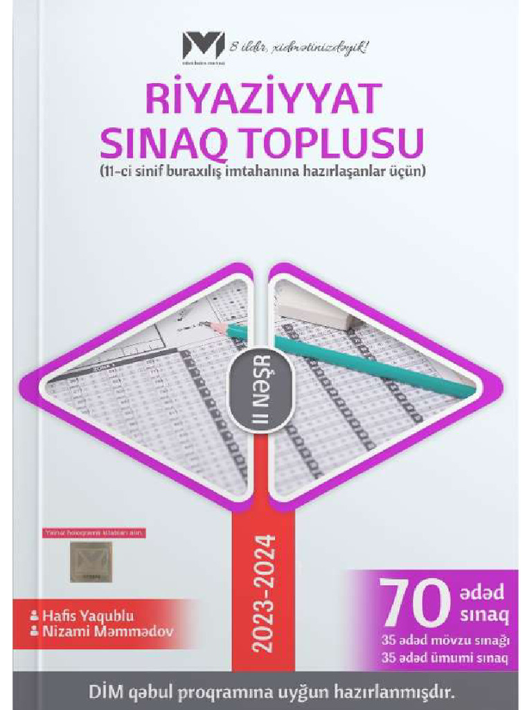 MHM Riyaziyyat Sinaq Toplusu | PDF