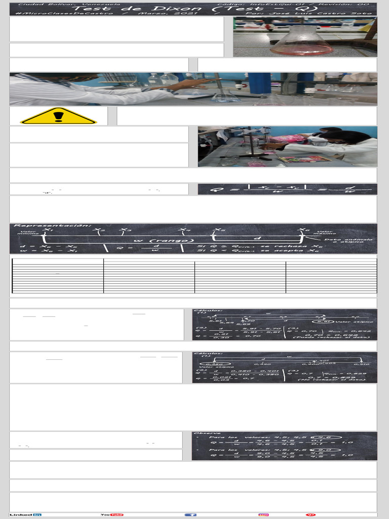 Test de Dixon (Test - Q) | PDF | Distribución normal | Método científico