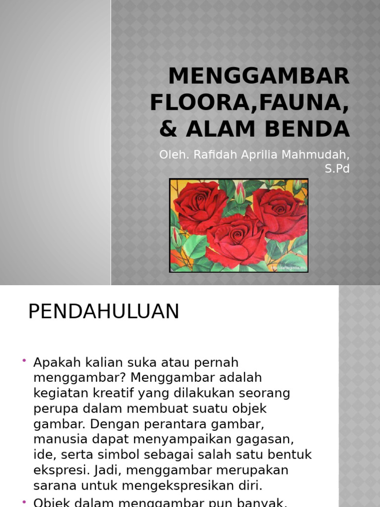 BAB 1 Menggambar Flora, Fauna, & Alam Benda Kelas 7 | PDF