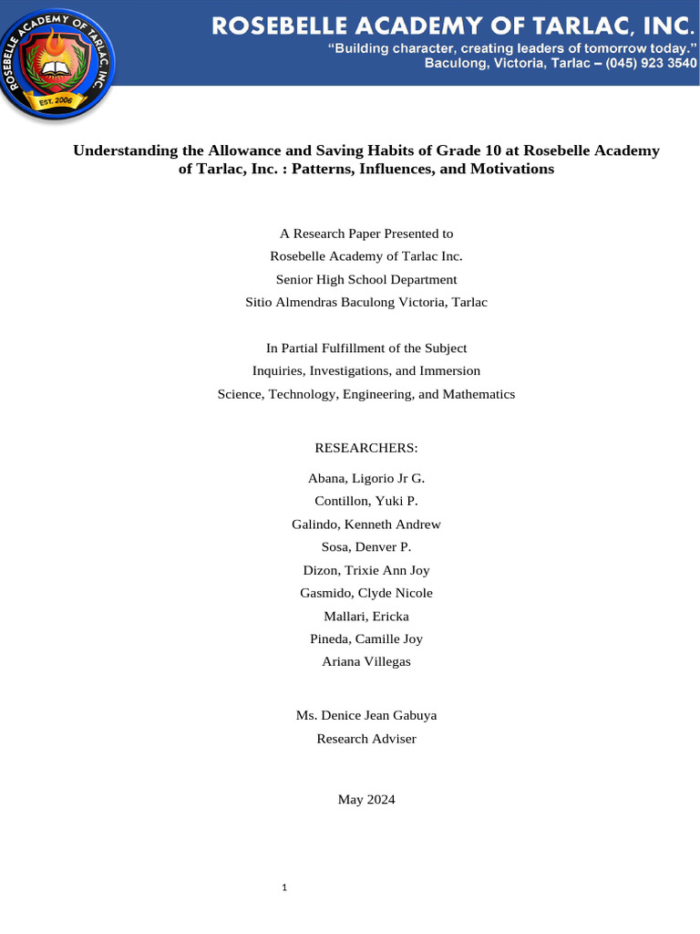 Final Research Group 1 Pdf Sampling Statistics Methodology