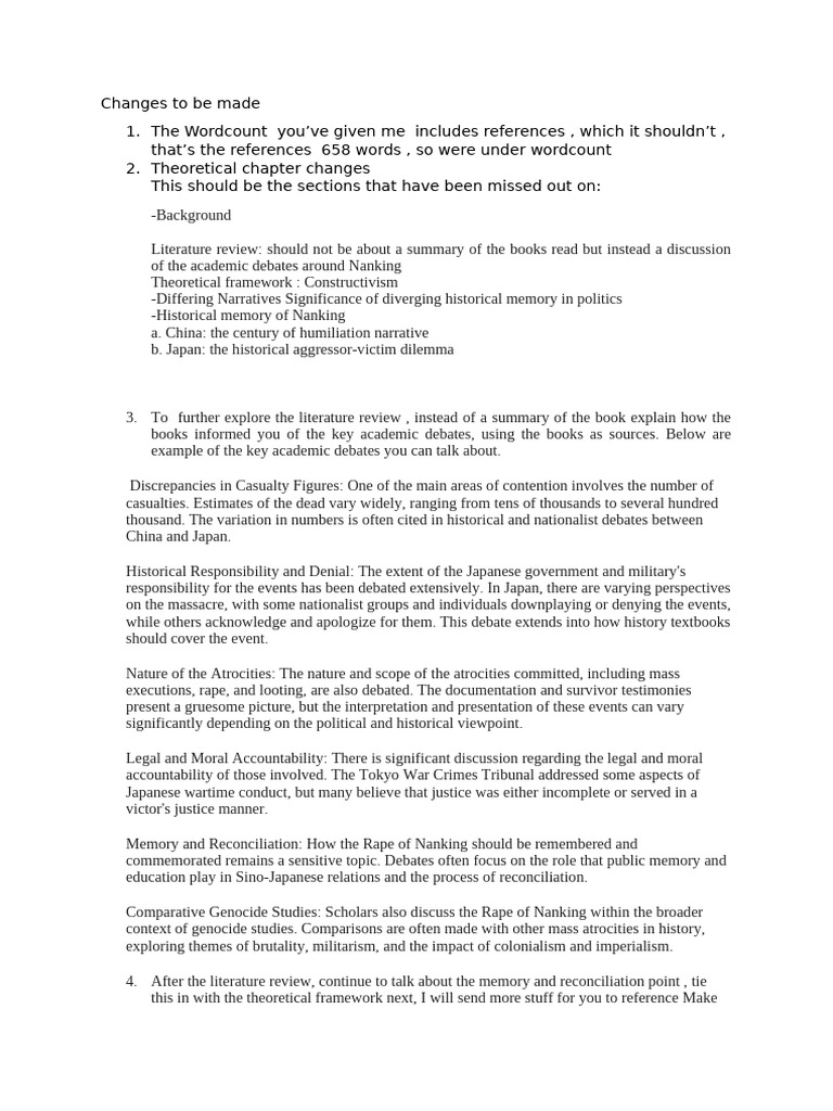 Changes To Be Made Diss | PDF