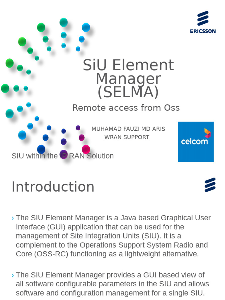 User Guide-SIU Element Manager | PDF