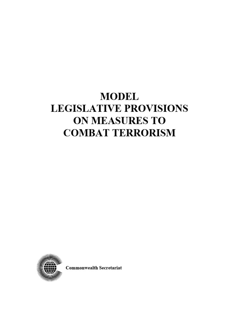 Model Provisions for Counter-Terrorism Legislation | PDF | Arrest ...