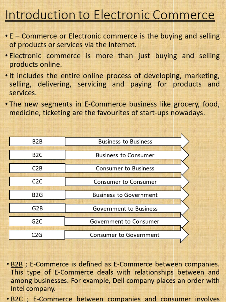 Module - 1 Introduction To Electronic Commerce-1 | PDF