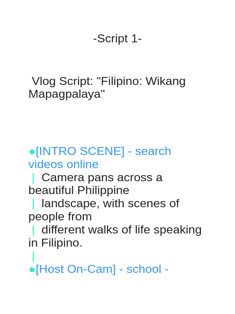 VLOG (BNW) Script Complete | PDF