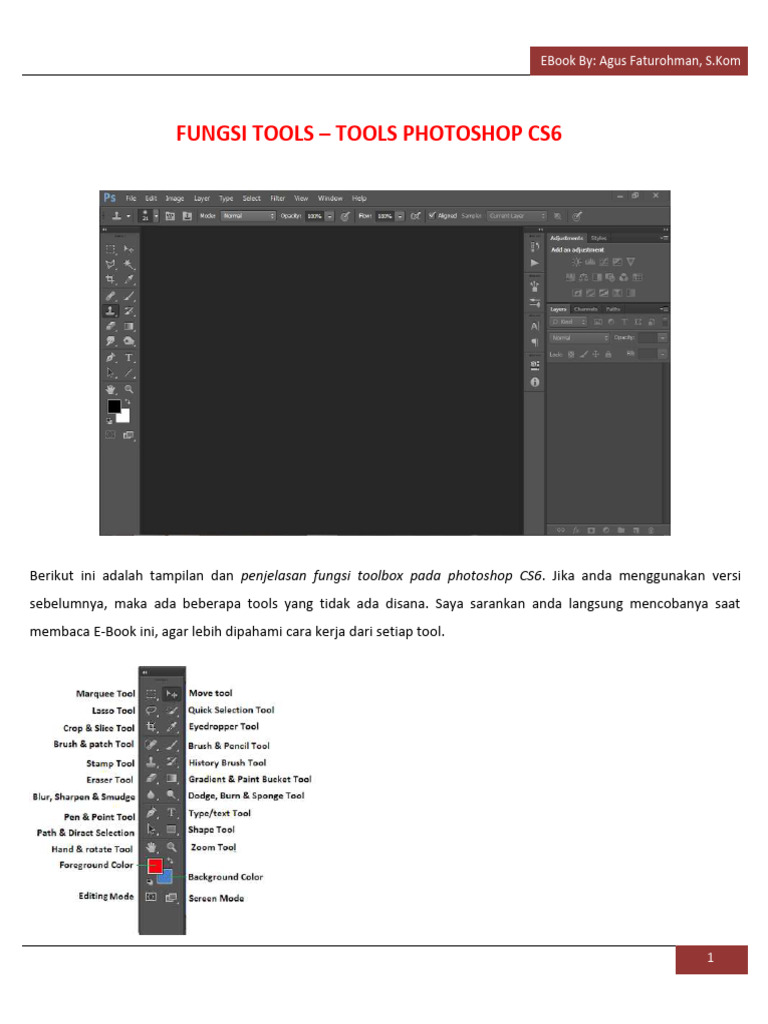 E Book Fungsi Tools Tools Photoshop CS6 | PDF | Stationery | Career ...