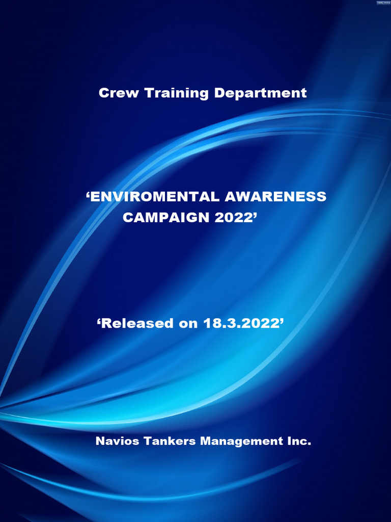 Campaign - Enviromental Awareness Campaign-Training 2022 | PDF