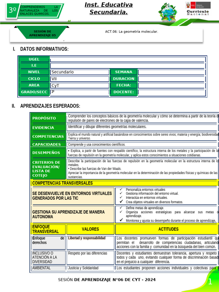 C-3º Ses Act 6-Cyt-Und 4 - Sem 3 | PDF