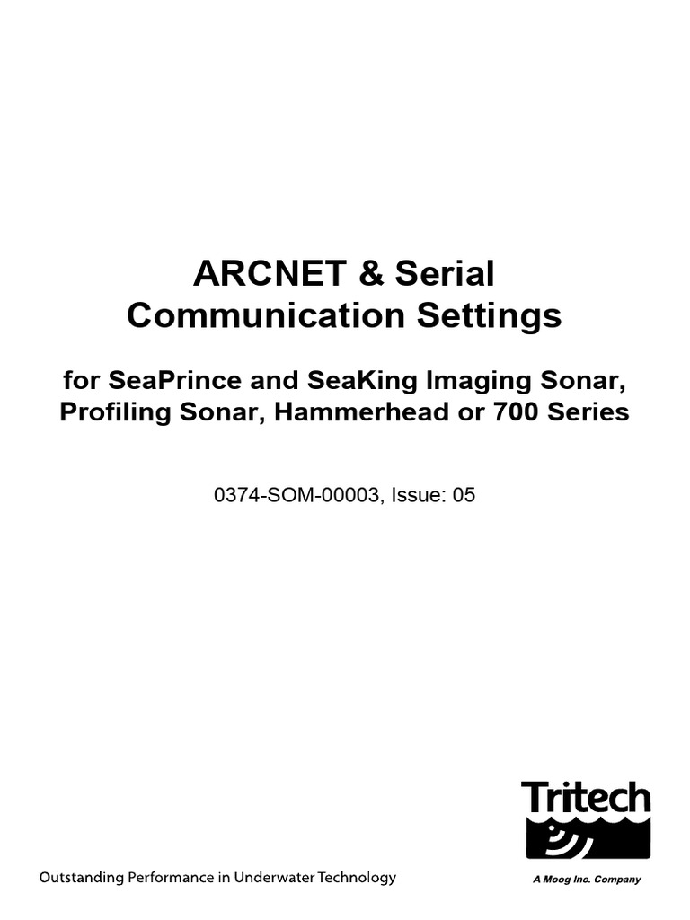 Mechanical Scanning Sonar Tritech Super Seaking Arcnet Serial ...