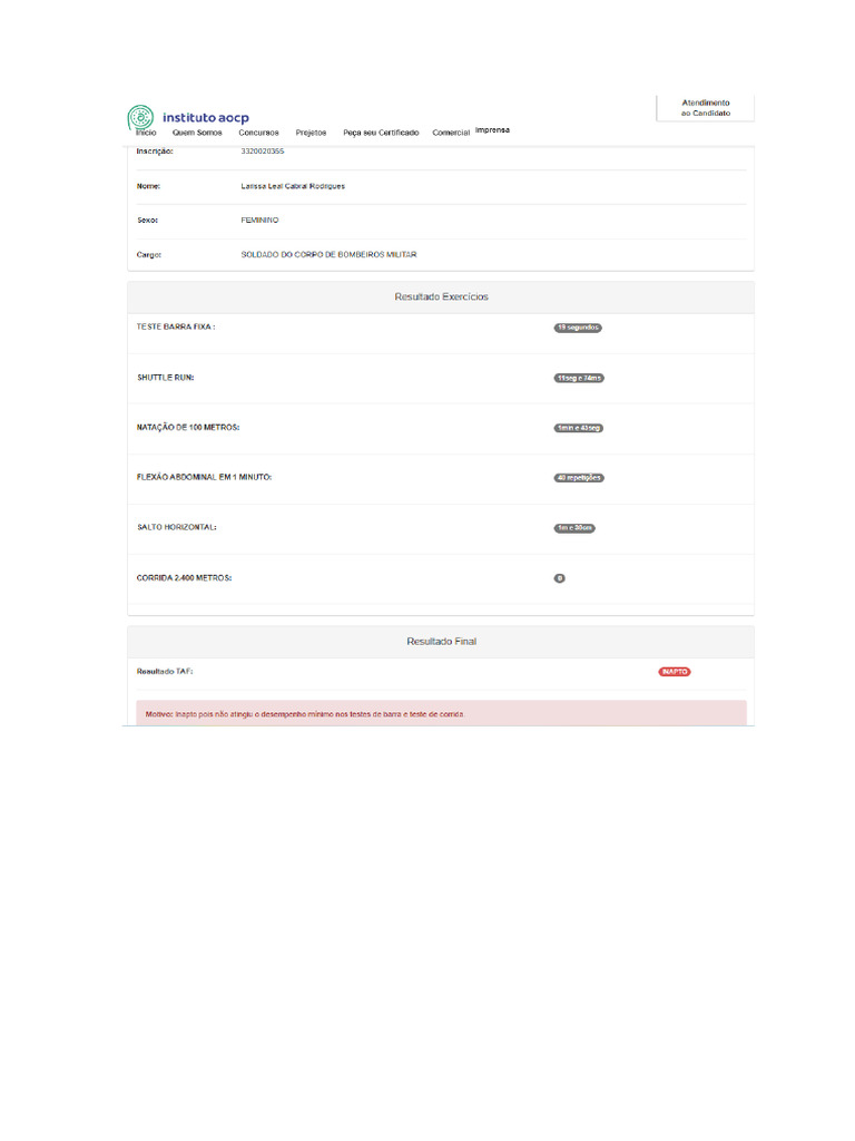07 - Resultado Taf | PDF