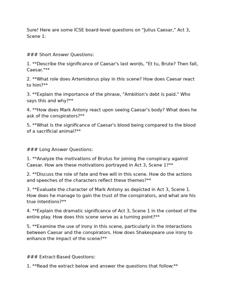 JC Act 3 Scene 1 | PDF