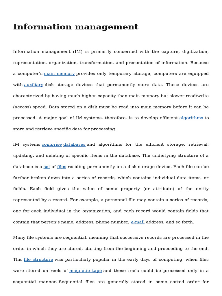 Information Management | PDF