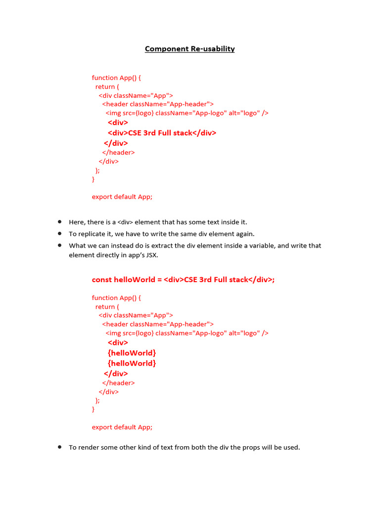 Component Reusability | PDF Component Reusability | PDF