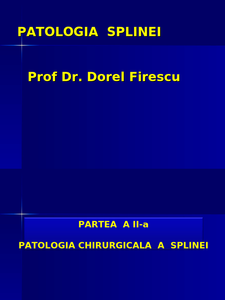 Patologia Splinei | PDF