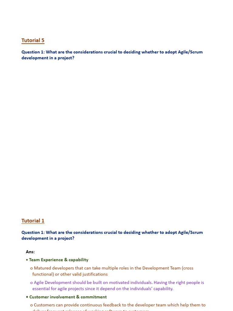 SC2006 Tutorial 5 Slideshow | PDF | Scrum (Software Development) | Systems Architecture