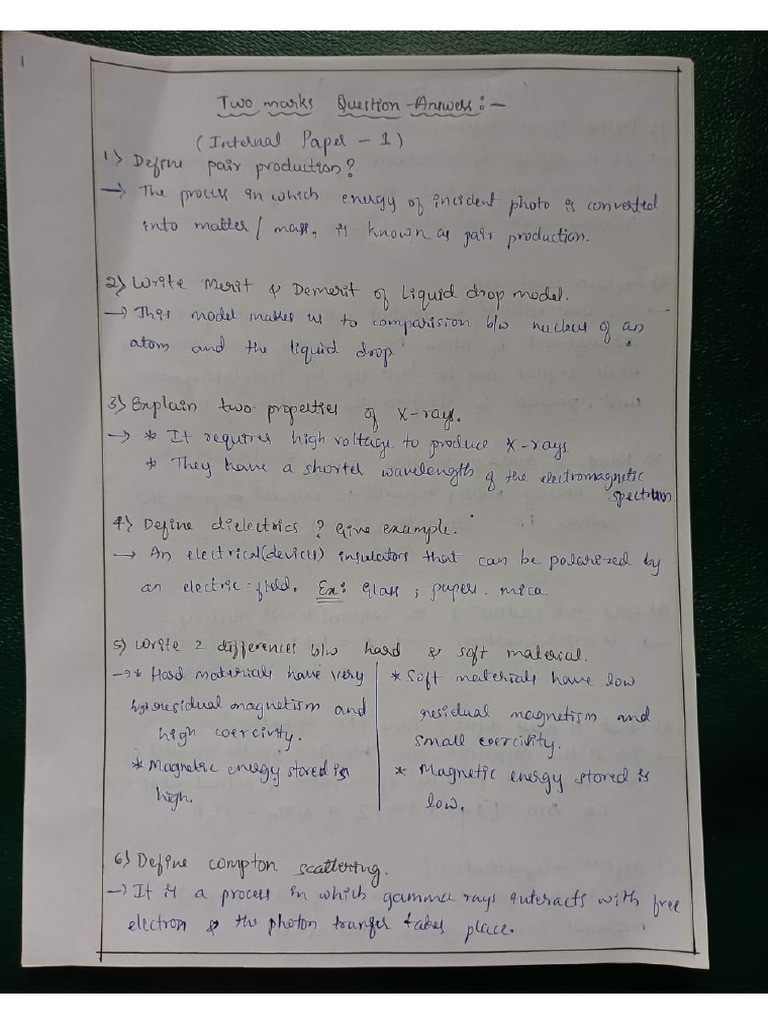 Physics Paper 1 | PDF