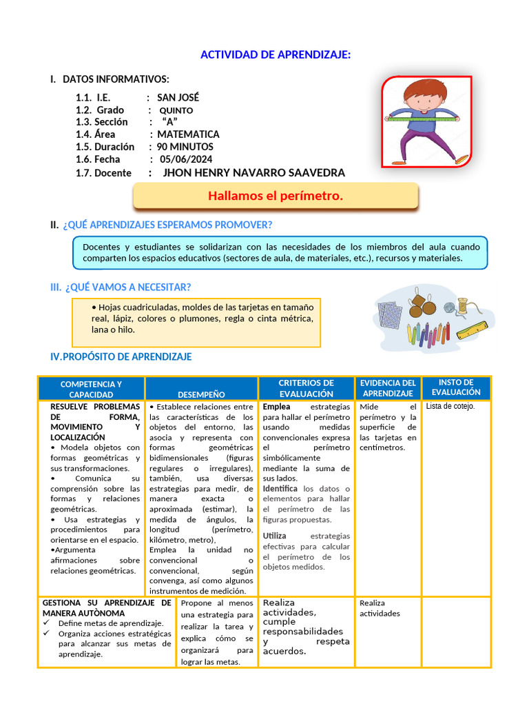 D4 A2 SESION MAT. Hallamos El Perímetro. | PDF