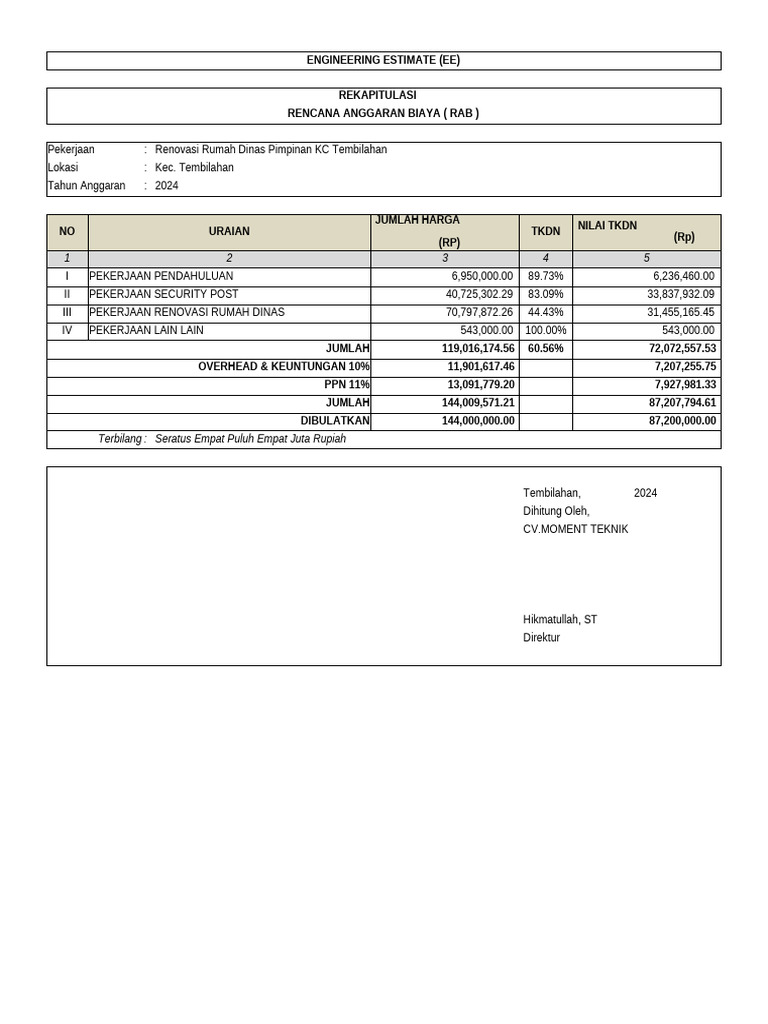 Rab. Renovasi Rumah | PDF
