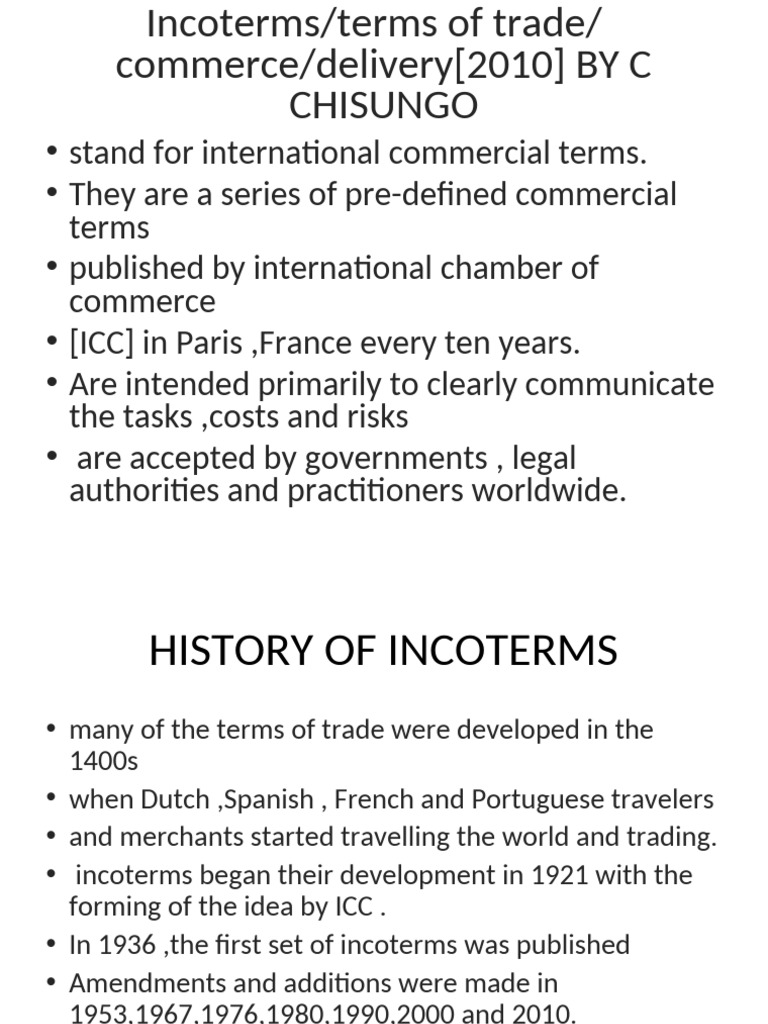 2 Incoterms | PDF