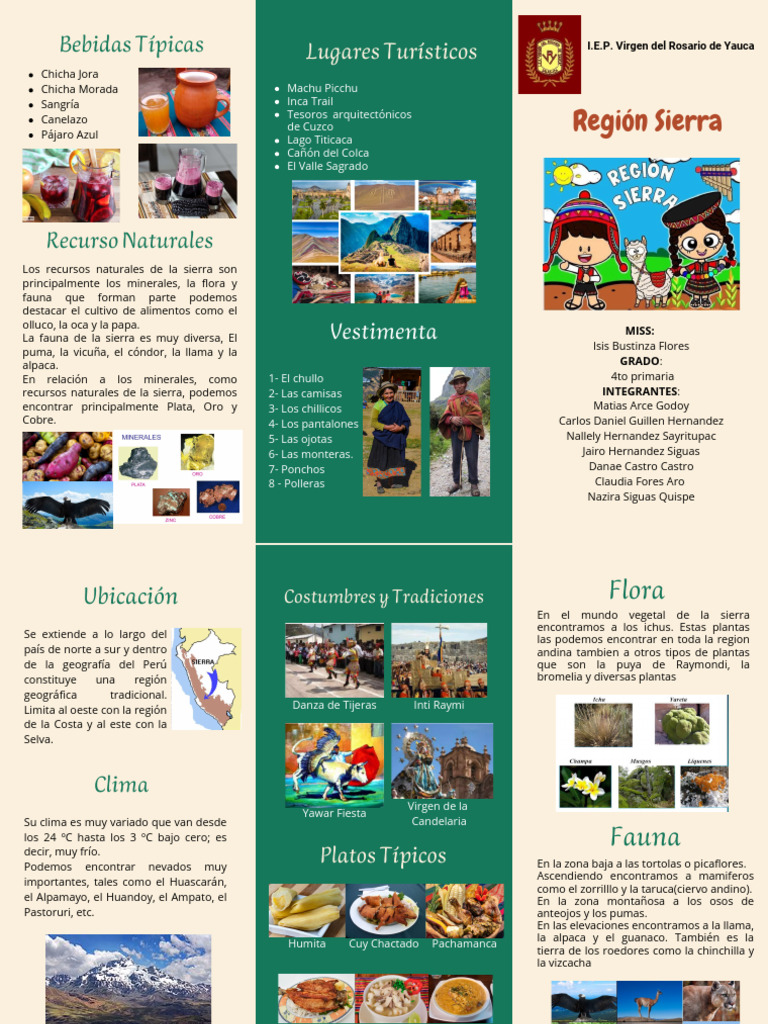 Triptico Region Sierra | PDF