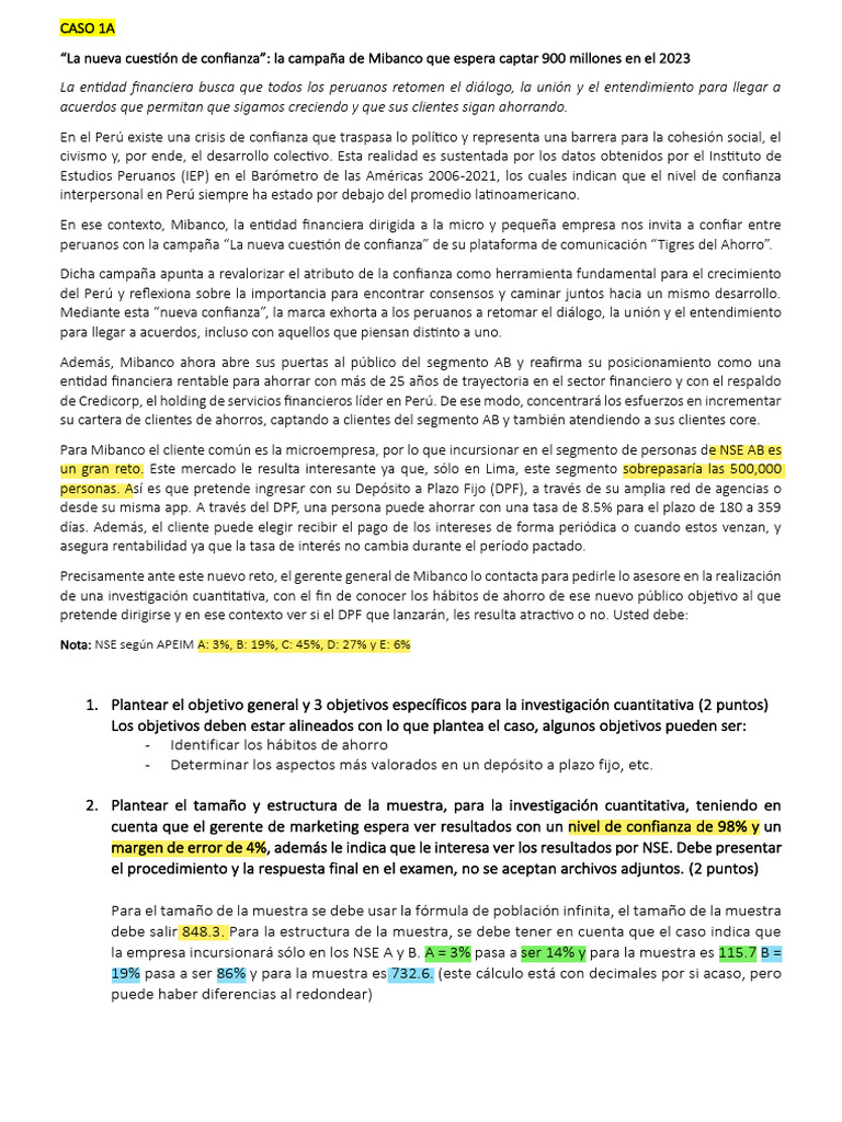Banco de Casos - IM Cuanti SOLVER - Examen Parcial | PDF