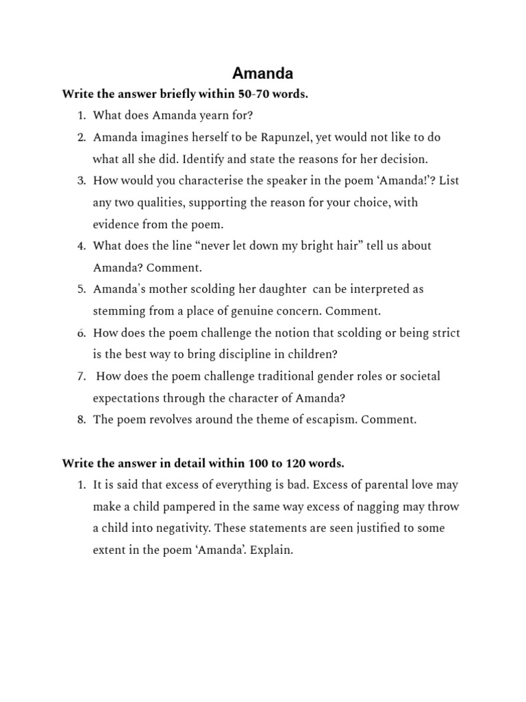 Amanda | PDF