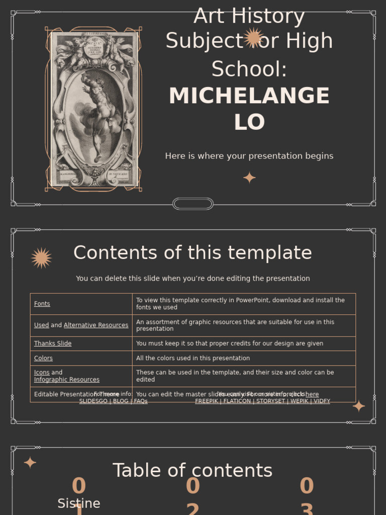 Art History Subject For High School - Michelangelo by Slidesgo | PDF