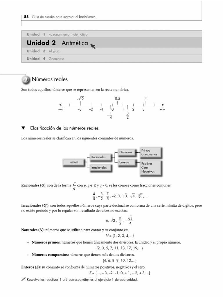 Mate. Aritmetica y Algebra CONAMAT | PDF