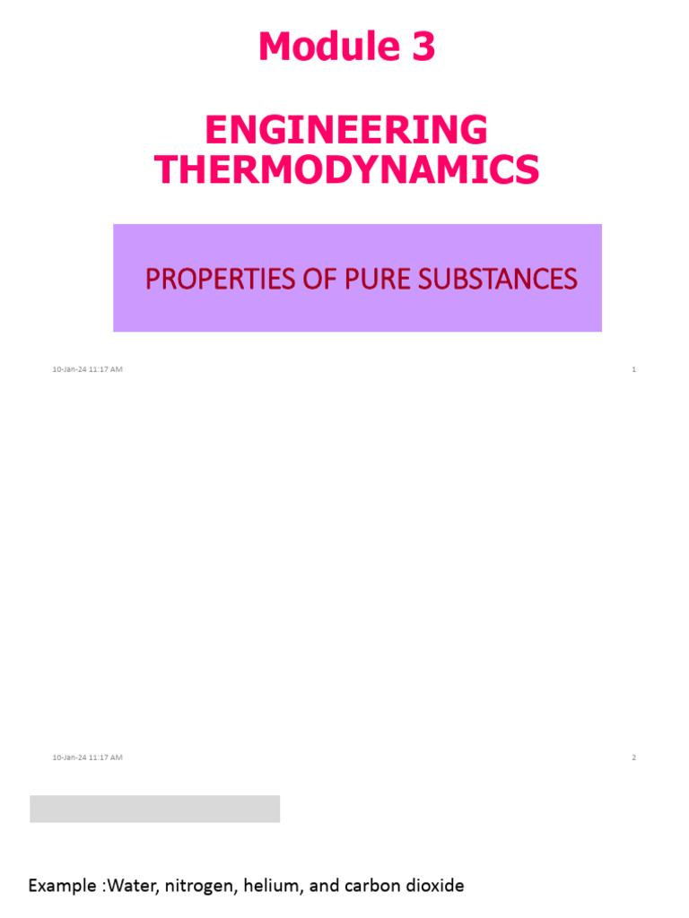 3 Module 3 Thermo - Pure Substance | PDF