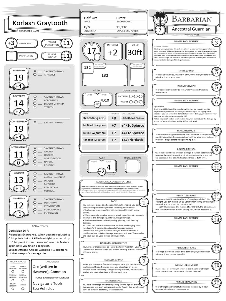 Korlash Sheet | PDF