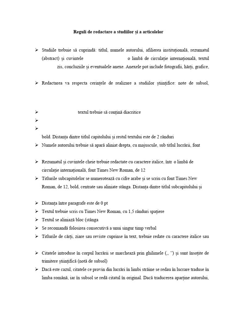 Reguli Tehnoredactare | PDF