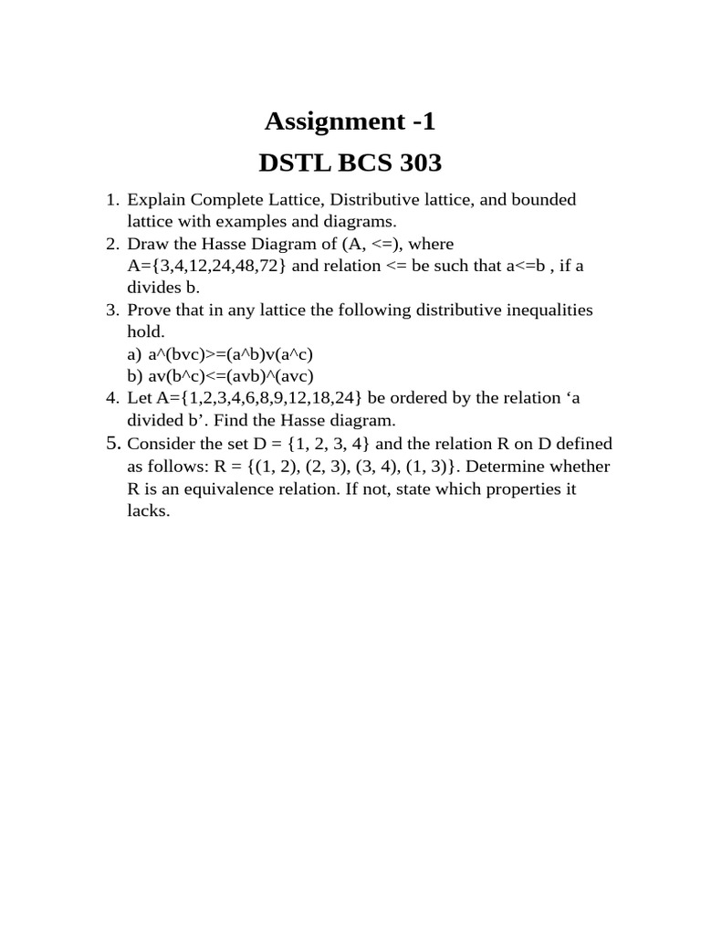 Assignment-1 DSTL | PDF