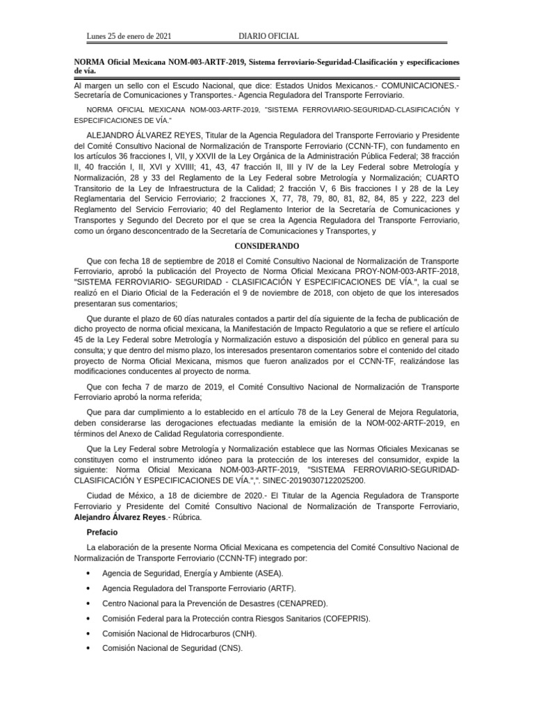 NOM-003-ARTF-2019 | PDF
