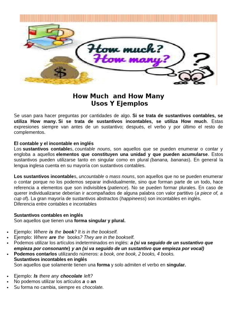 How Much and How Many | PDF