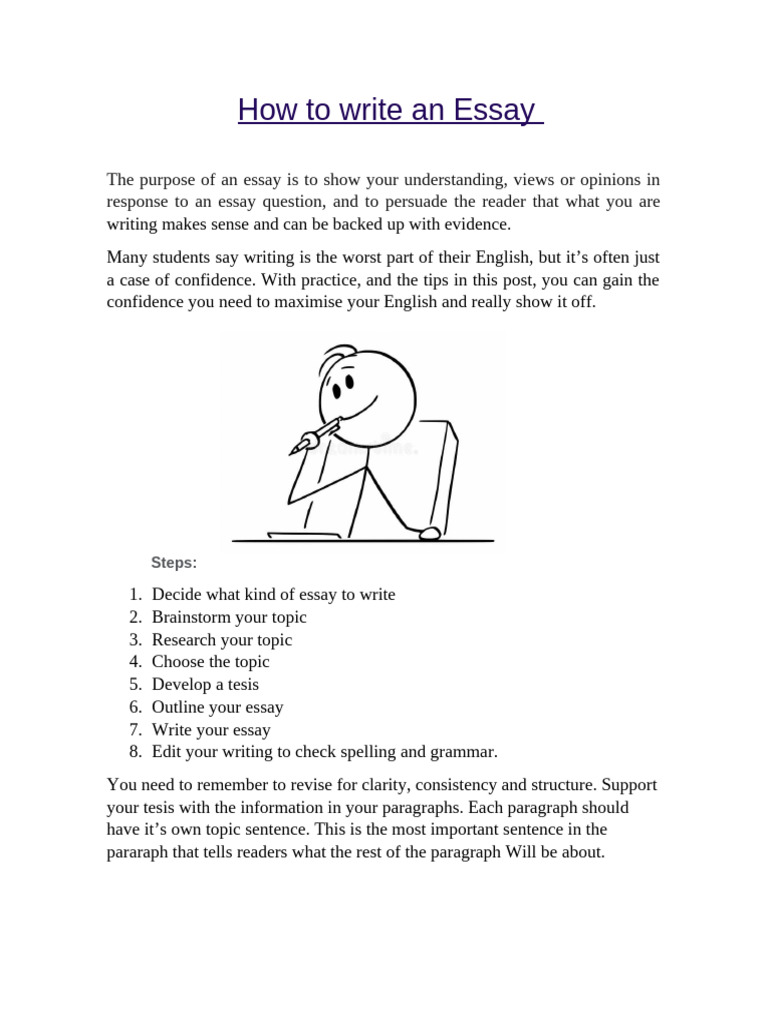 How To Write A Essay | PDF