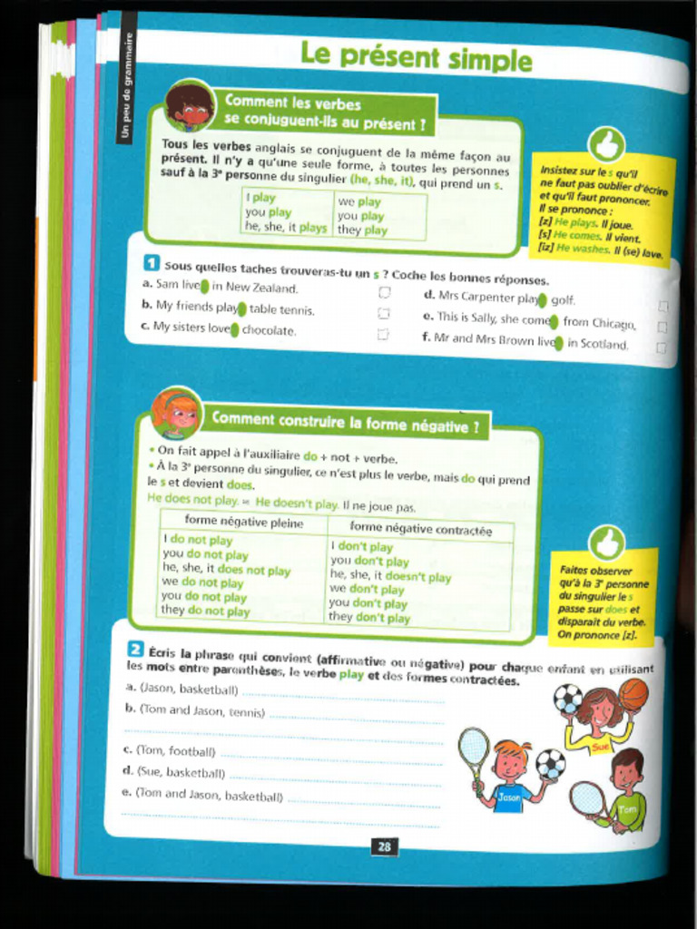 Le présent simple 1 | PDF