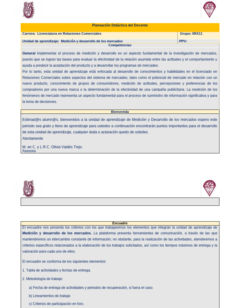 Formato - Planeacioìn Didaìctica - Medición-OVT - Agosto-24 | PDF ...