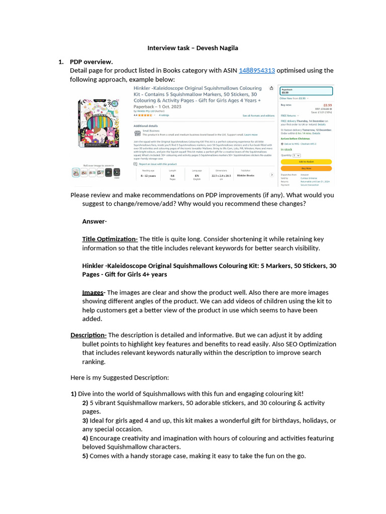 Updated Interview Task - Devesh Nagila | PDF