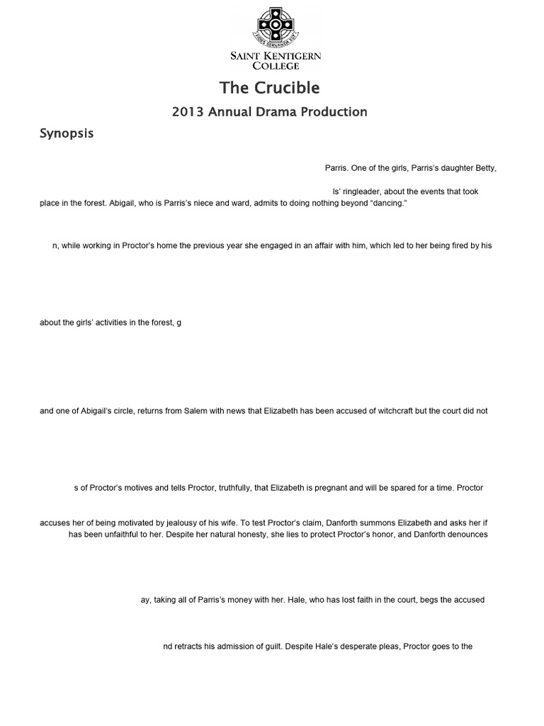 Crucible Audition Cold Readings | PDF