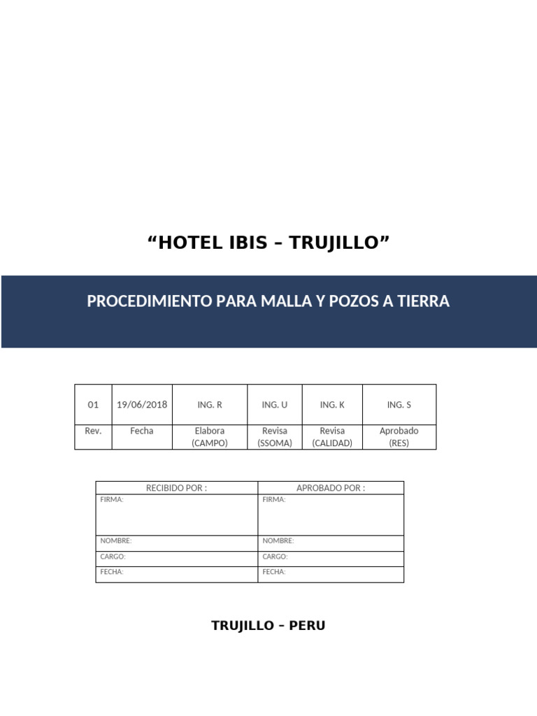 PR_005 Procedimiento de Procedimiento Puesta a Tierra rev 01 | PDF