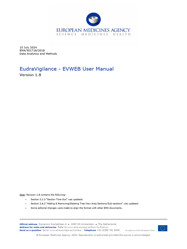 Eudravigilance Evweb User Manual - en | PDF