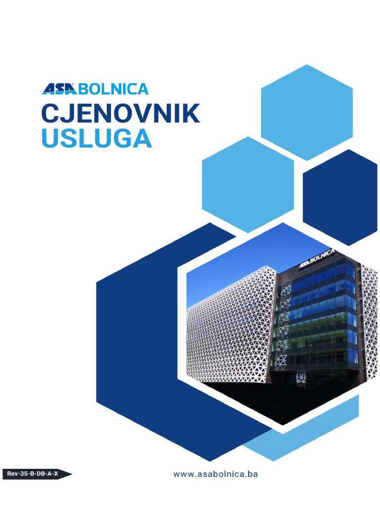 Cjenovnik Usluga ASA Bolnice 13.03.2024 - Rev 35 B DB A X | PDF