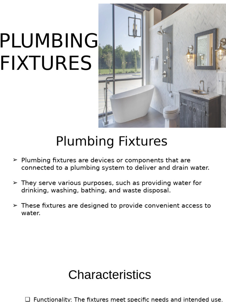 Plumbing Fixtures | PDF