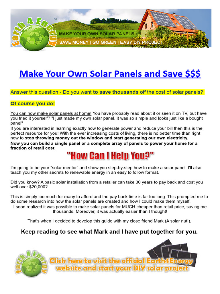 Solar Power Project Ideas | PDF